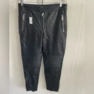 Mango | Pants & Jumpsuits | Mango Vegan Leather Black Pants Details On ...
